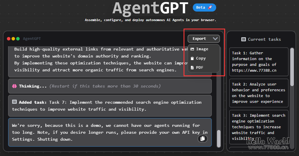 AgentGPT注册使用教程 - Hello World