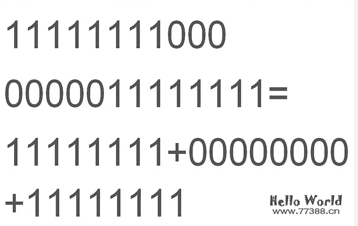 步骤 在二进制 1 中是“开：”，0 是“关”。 - Hello World